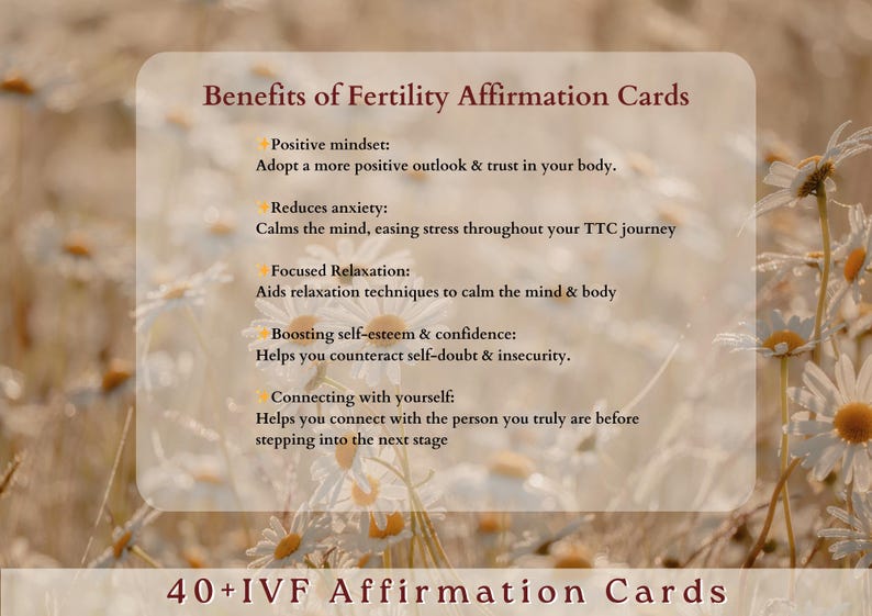 48 Printable IVF Affirmation Cards | Fertility Journey Support | IVF ...