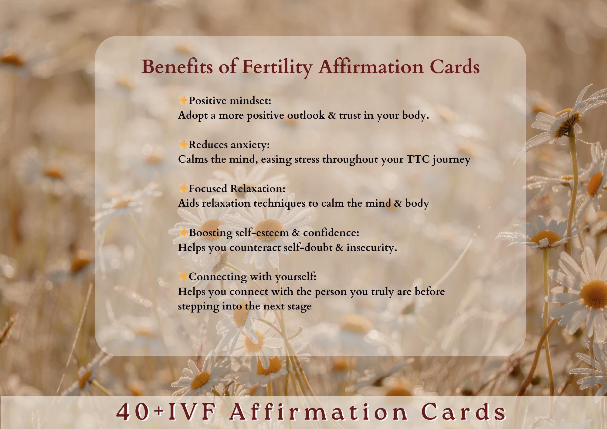 48 Printable IVF Affirmation Cards | Fertility Journey Support | IVF ...