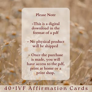 48 Printable IVF Affirmation Cards | Fertility Journey Support | IVF ...