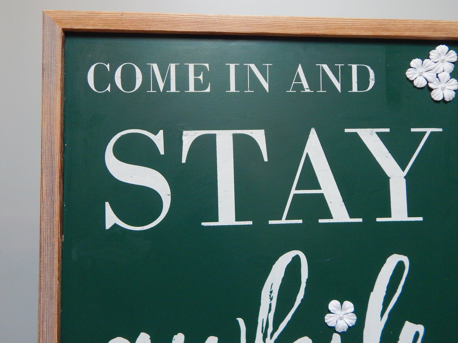 Farmhouse Sign, Come In, Stay Awhile, Wall Hanging, Porch Decor, Farm ...