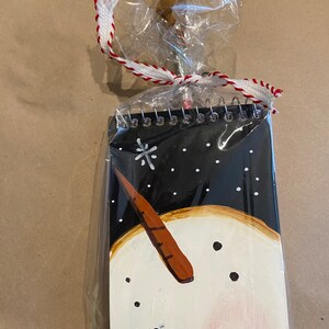 Spiral Notepads, Handpainted, Snowmen, Gift Set With Pencil - Etsy