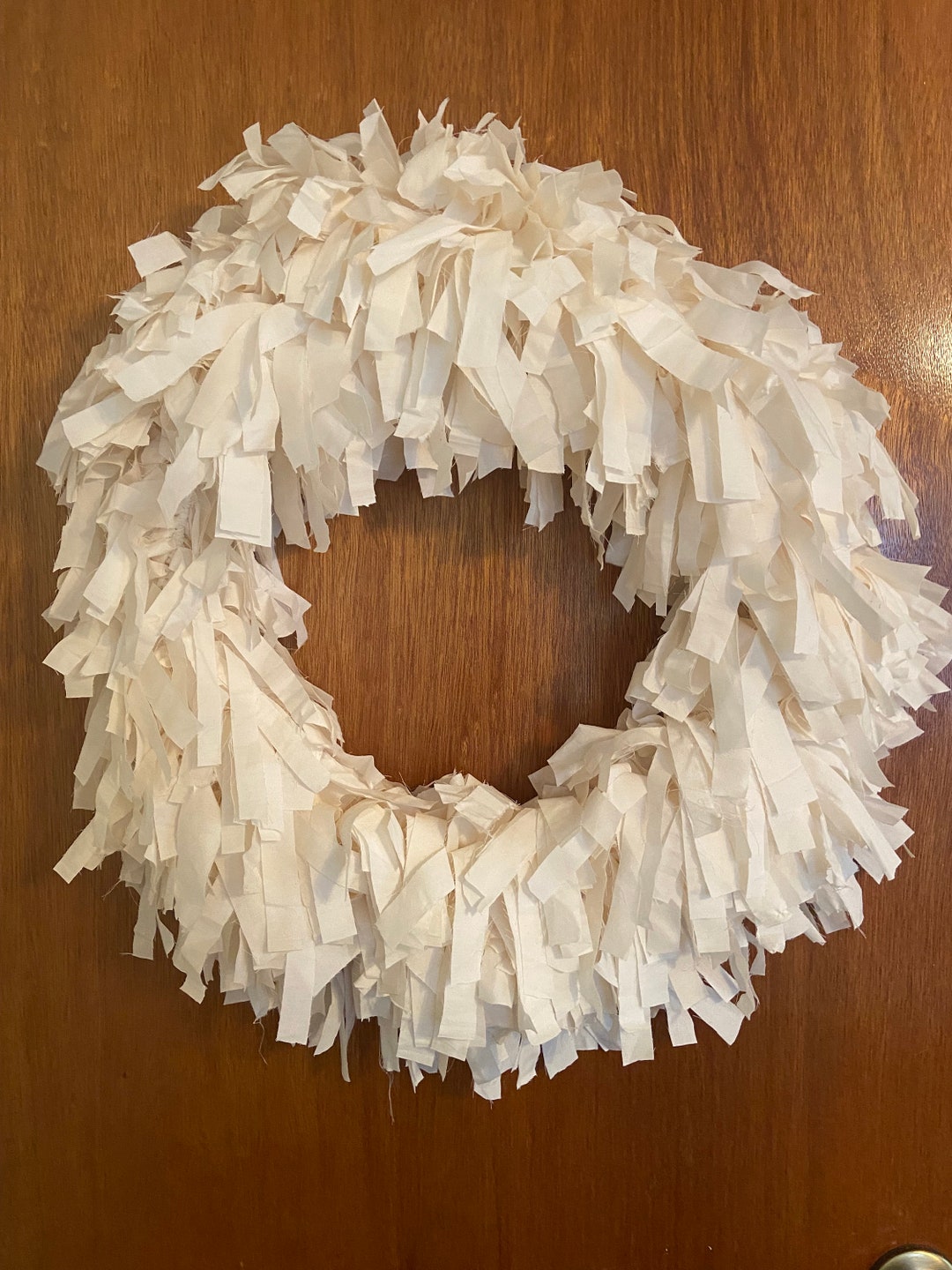 Wreath, Cotton Muslin, Shabby Chic, Door Hanging, Wall Decor - Etsy