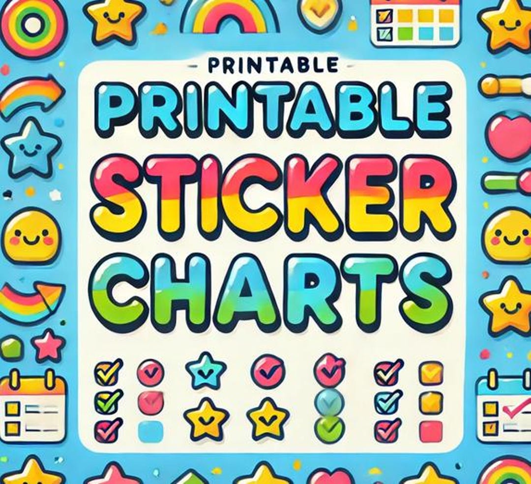 Fun Sticker Charts - Etsy