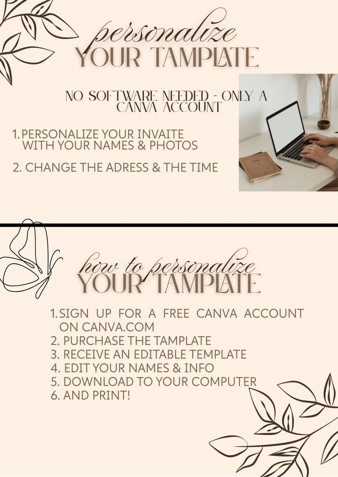Floral Wedding Menu Template | Wildflower Garden Party Menu | Double ...