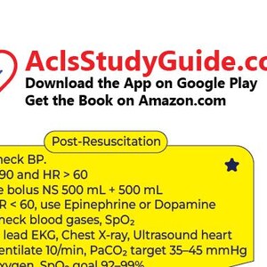 ACLS Algorithm All in One Flowchart ACLS Review Study Guide Printable ACLS Course Asystole ...