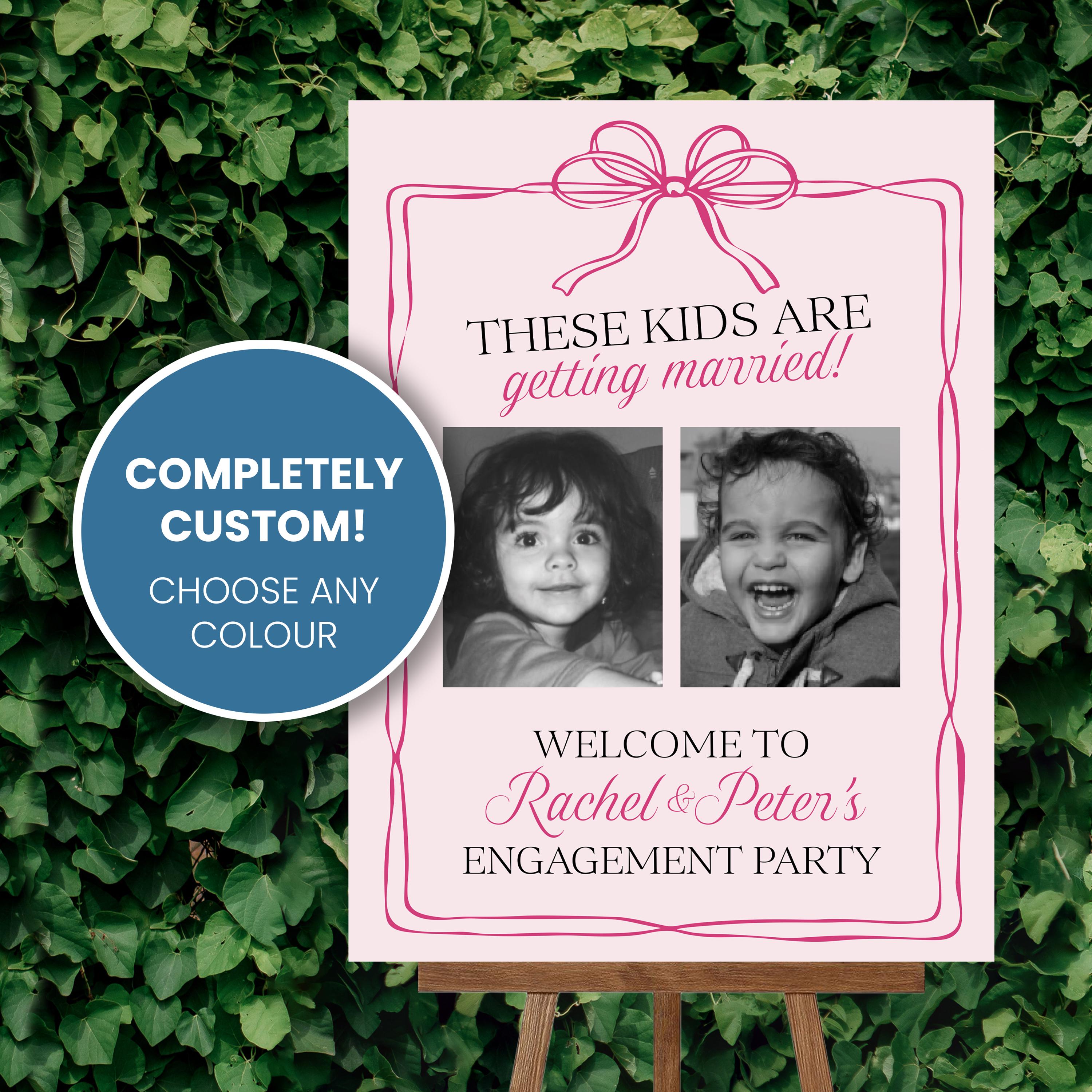 These Kids Are Getting Married Sign – Engagement Party Poster, Canvas ...
