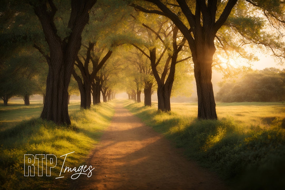 Virtual Backdrop Composite Tree Lined Path Photo, Spring and Summer ...