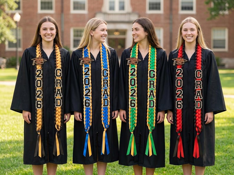 Personalized Graduation Lei 2026, Custom Name Ribbon Lei, Class of 2026 ...