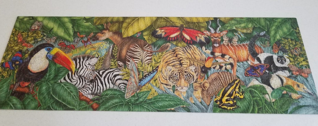 Vintage Jigsaw Puzzle: Jungle Animals by Helen Zane Jensen AMG Corp ...