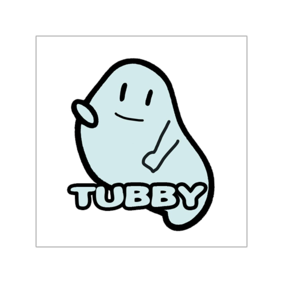 Cute Tubby Vinyl Stickers for Laptops and Water Bottles, Cartoon Art ...