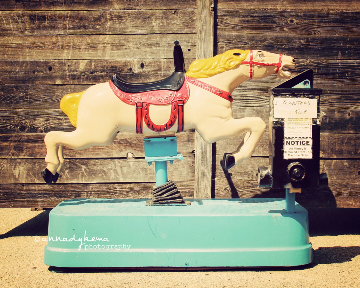 Vintage Pony Ride Photo Print Set Rustic Kids Decor Yellow Red ...