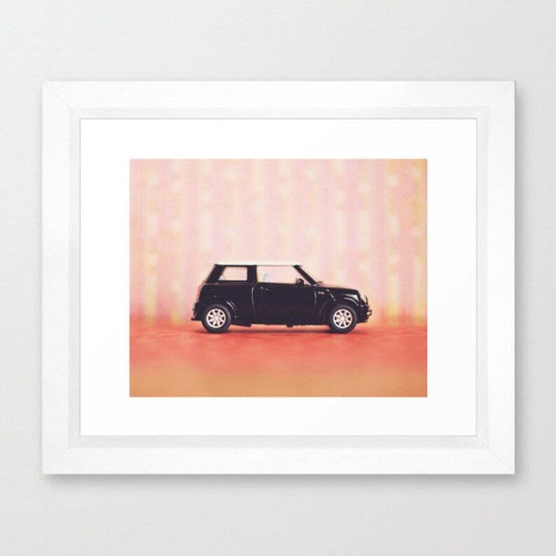 Wall Art Pink Mini Cooper Still Life Photography Orange - Etsy