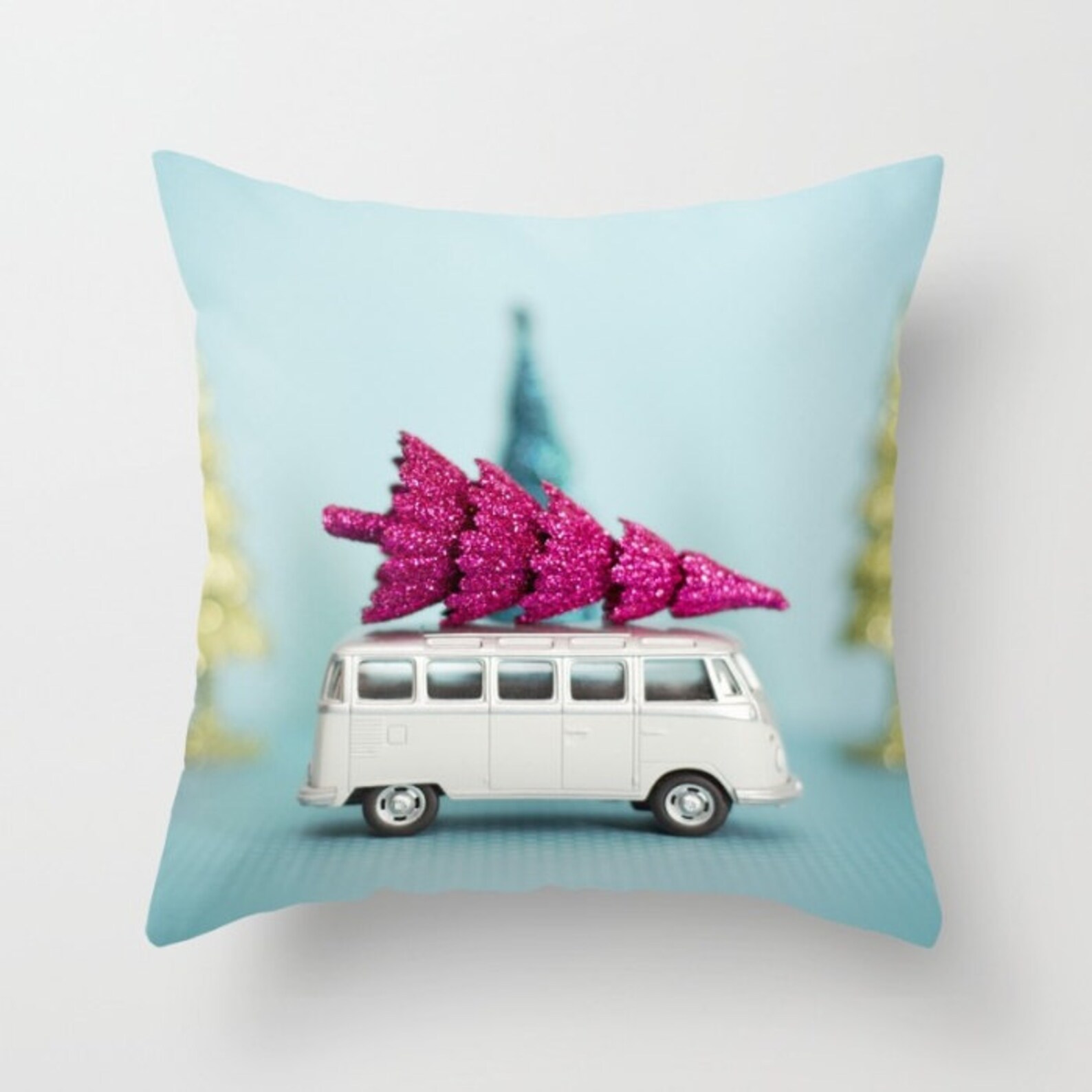 Midcentury Modern Christmas Decor Holiday Glitter VW Bus - Etsy