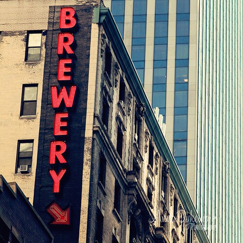 Red Bar Sign Art Print Bar Decor Photograph Vintage Rustic - Etsy