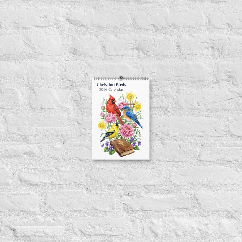 2026 Christian Bird Calendar With Bible Verses | Watercolor Scripture ...