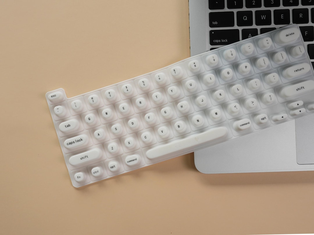 Cloud White Silicone Keyboard Cover for Long Nails | Macbook/ipad ...
