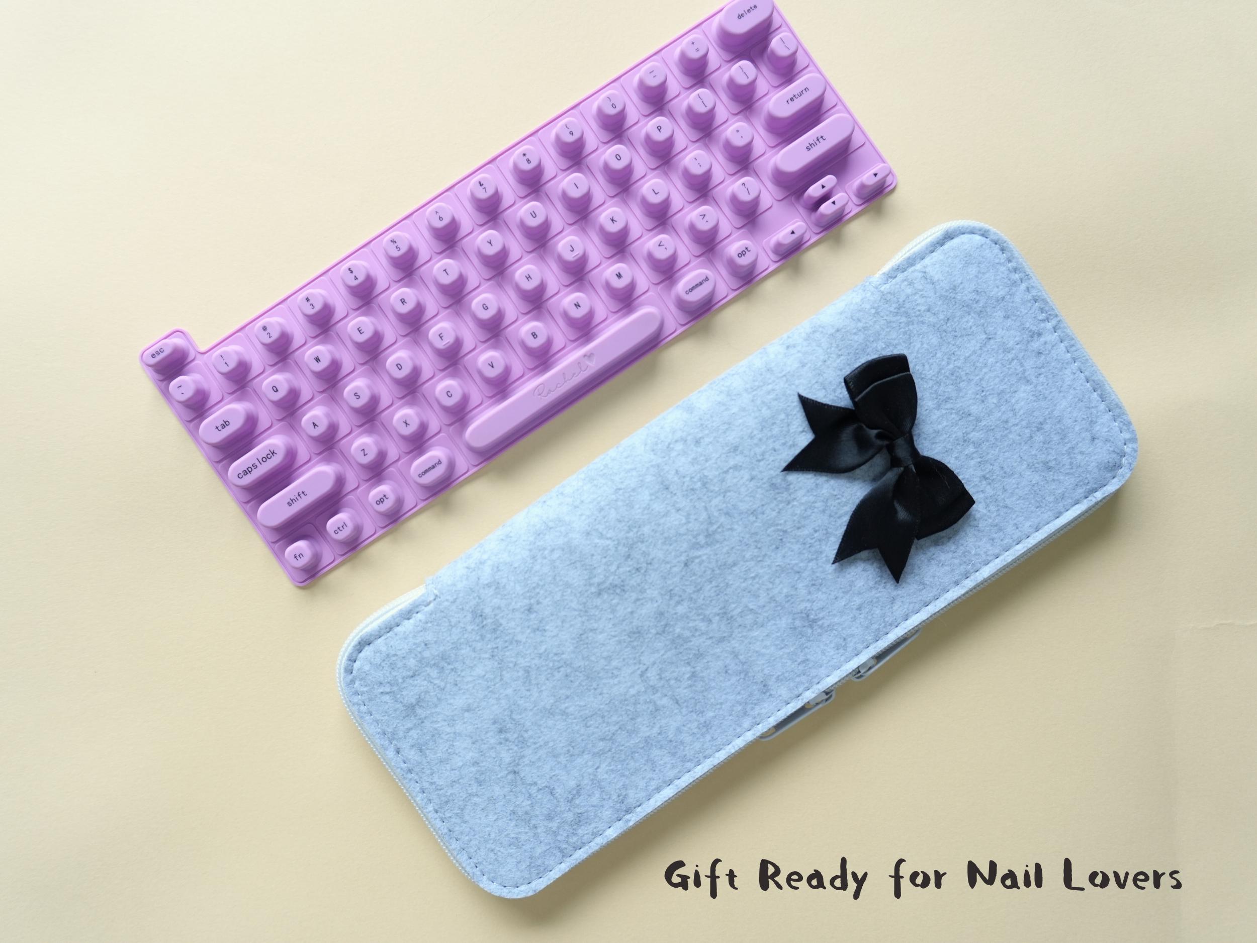 Purple Iris Keyboard Cover for Long Nails - Silicone Keyboard Cover ...