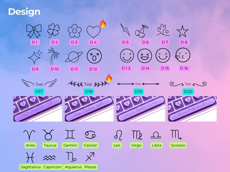 Candy Pink Transparent Keyboard - Long Nail Friendly - Long Nails ...