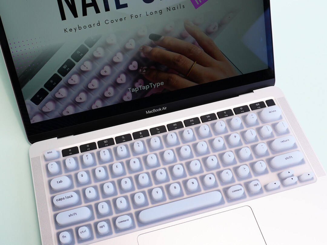 Frost White Transparent Keyboard Cover for MacBook | Long Nails ...