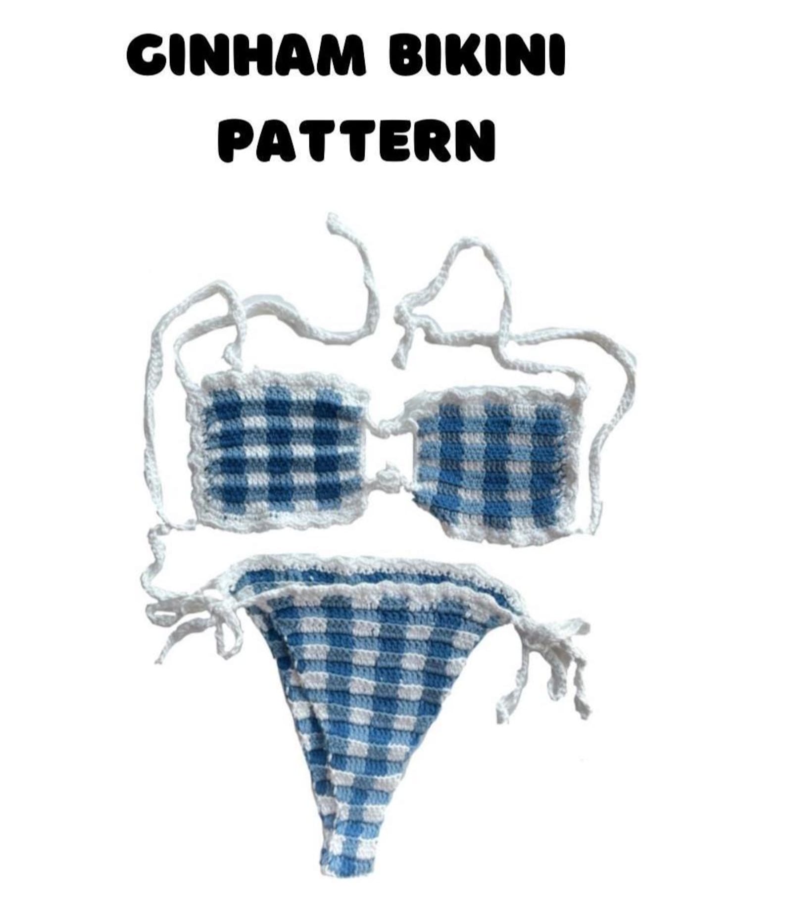 Crochet Gingham Bikini Pattern - Etsy
