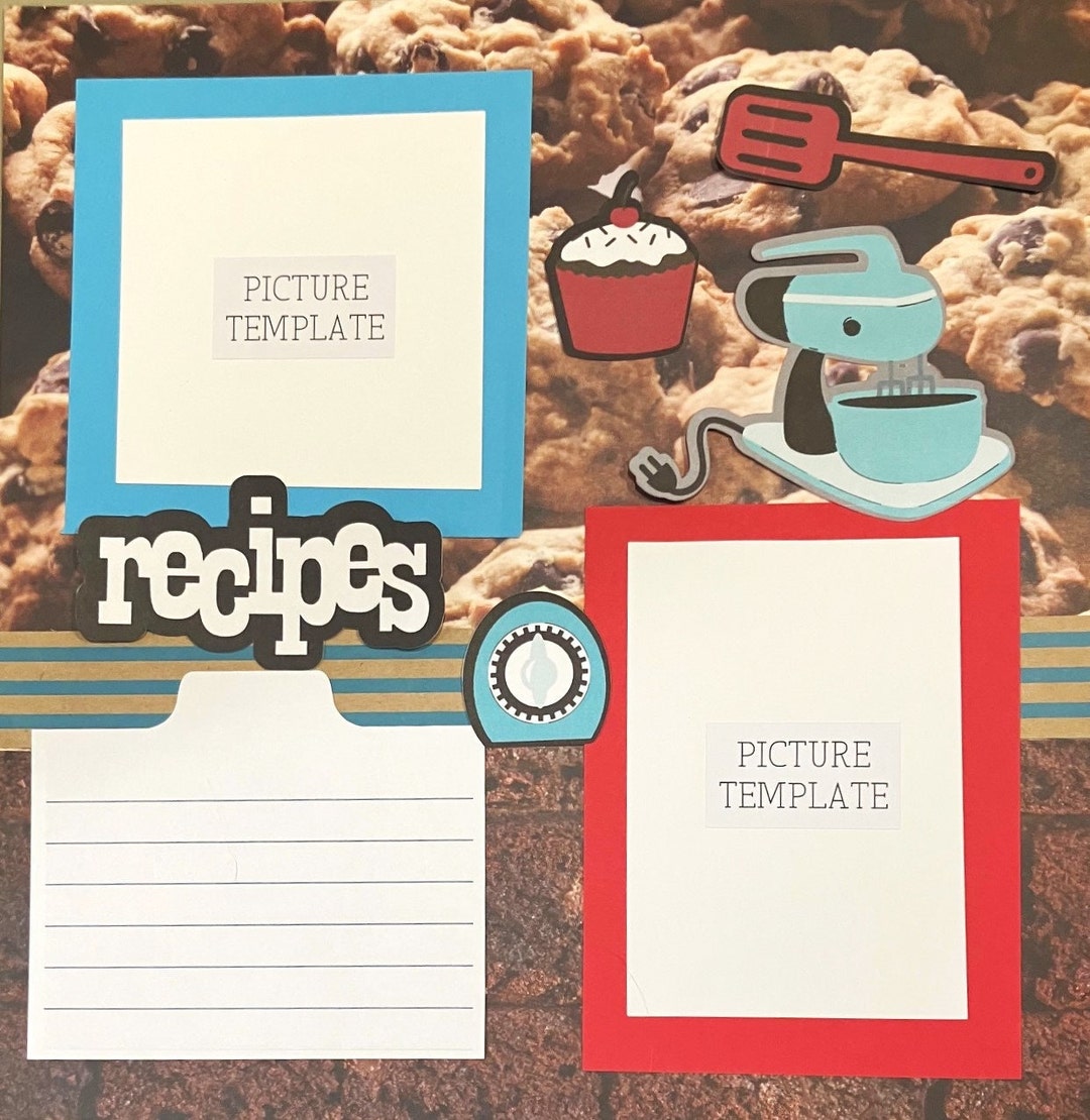 Baking Scrapbook Kit - Two (2) Page Ready to Assemble Baking Scrapbook ...
