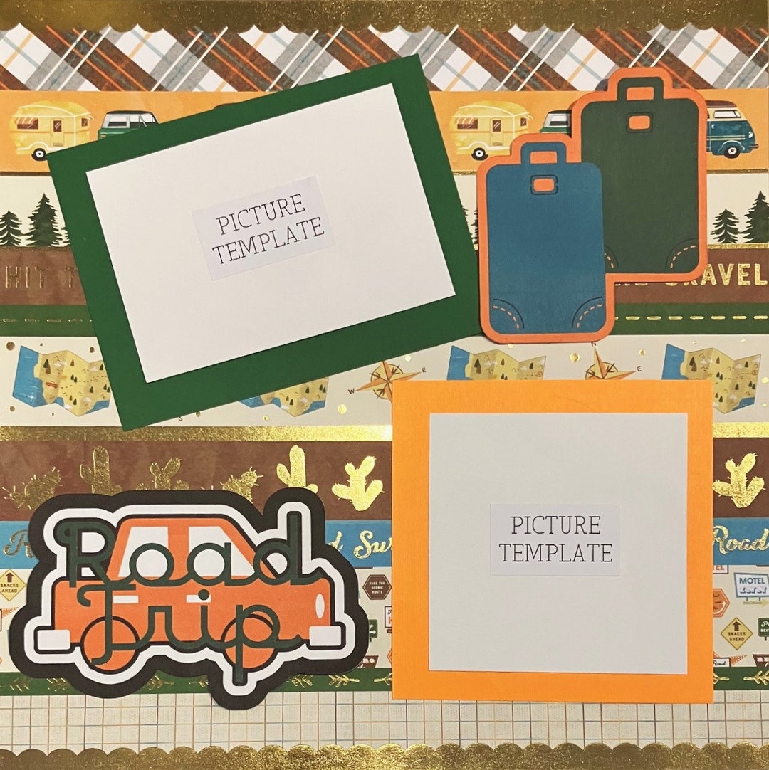 Travel Scrapbook Page Two 2 Page 12 X 12 DIY Travel Scrapbook Layout ...