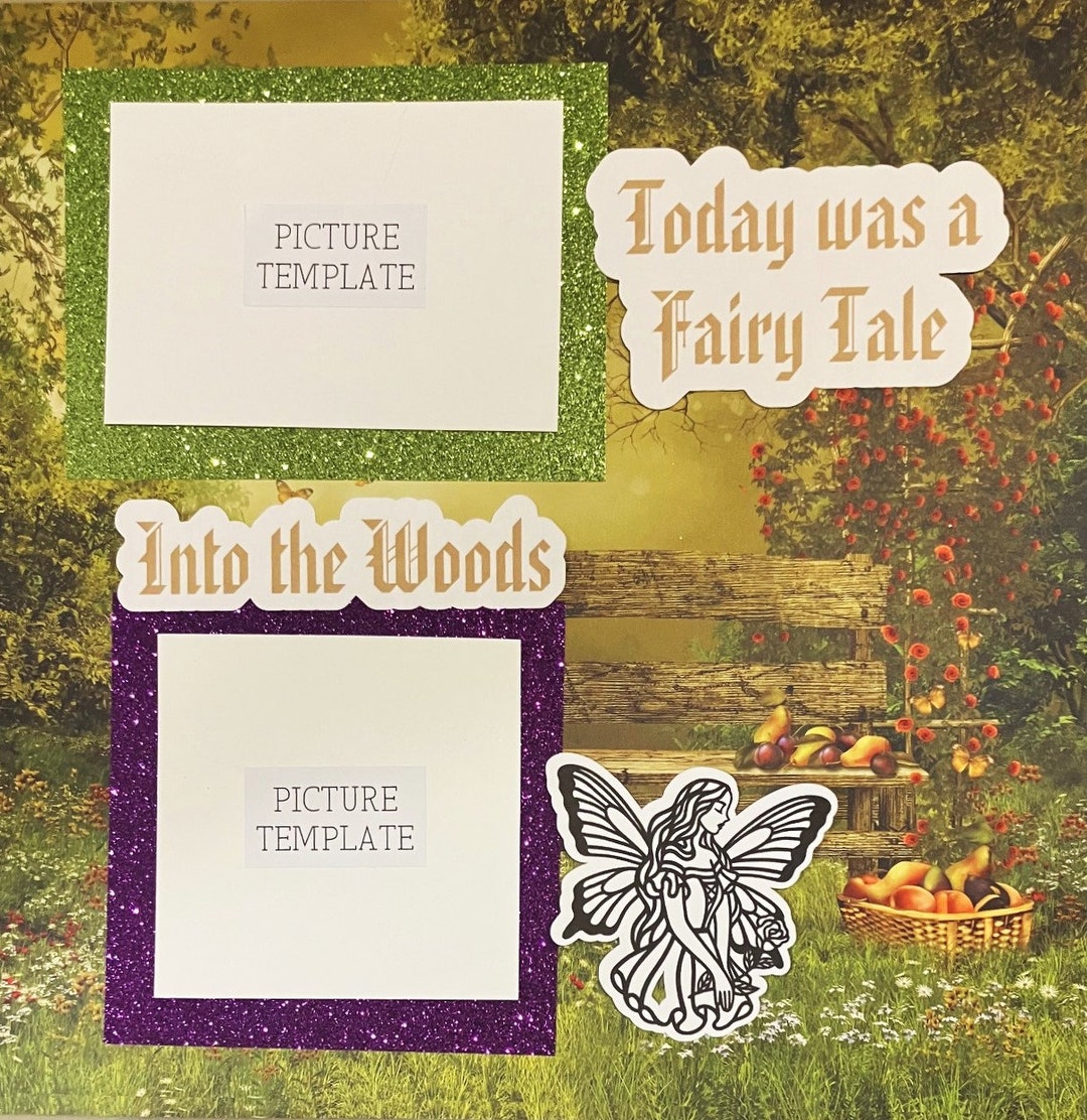 Fairy Scrapbook Kit - Two (2) Page Ready to Assemble Fairy Scrapbook ...