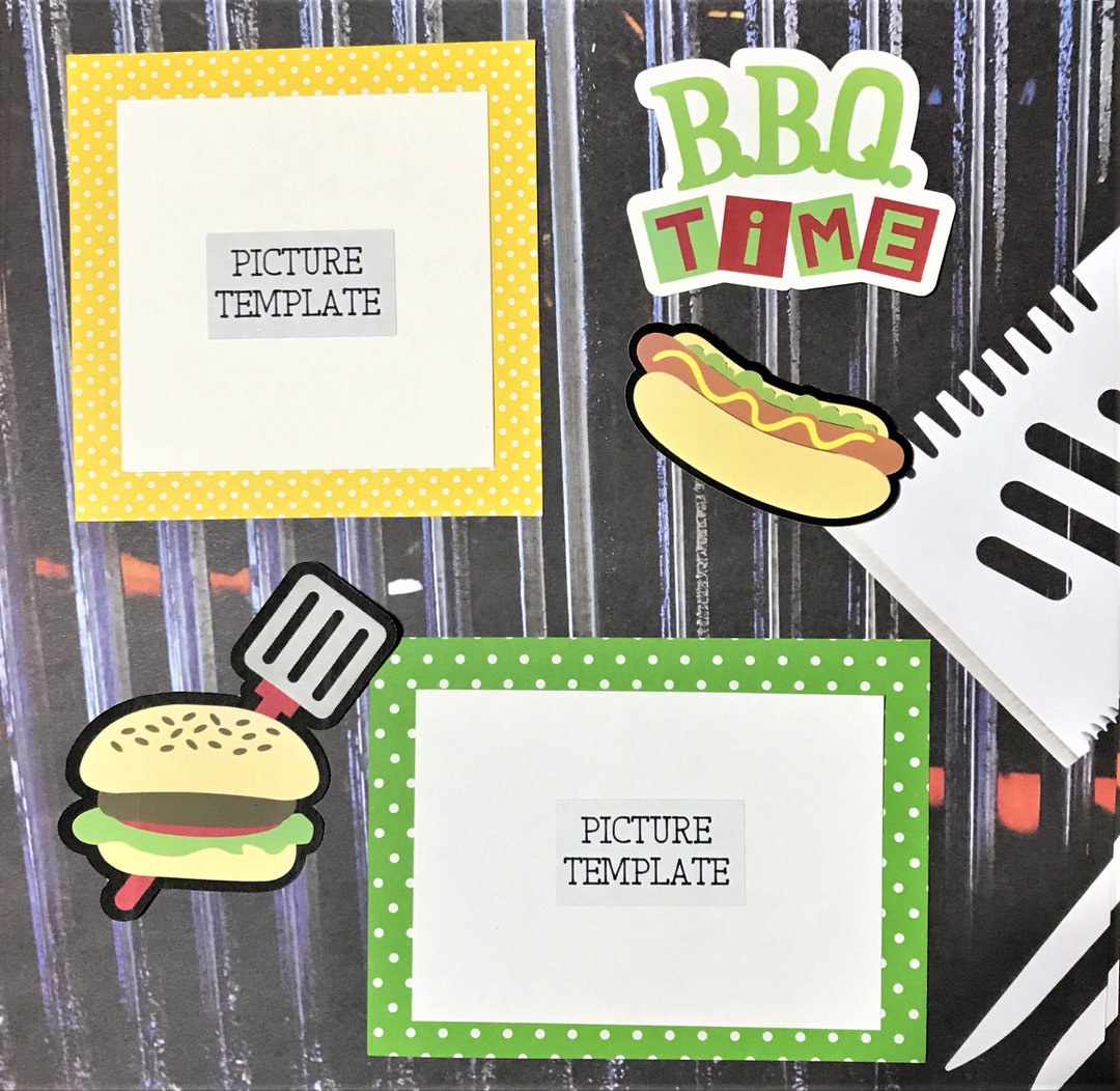 BBQ Cookout Scrapbook Kit - Two (2) Page Ready to Assemble BBQ ...