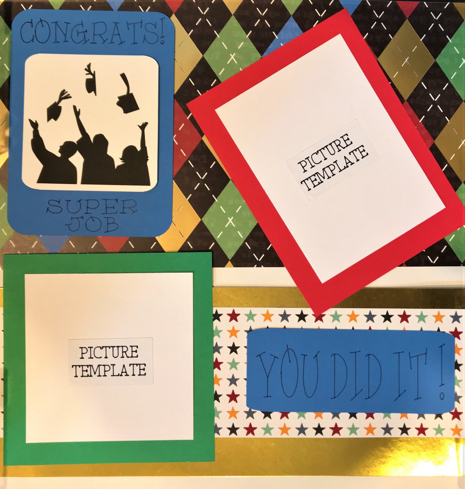 two-2-page-12-x-12-ready-to-assemble-graduation-scrapbook-etsy