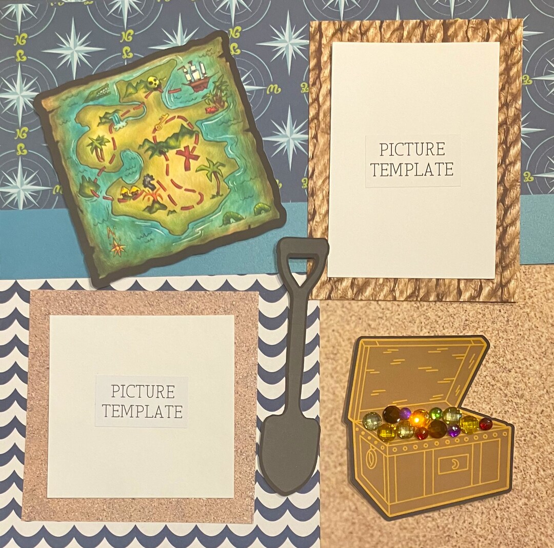 Pirate Scrapbook Kit - Two (2) Page Ready to Assemble Pirate Scrapbook ...