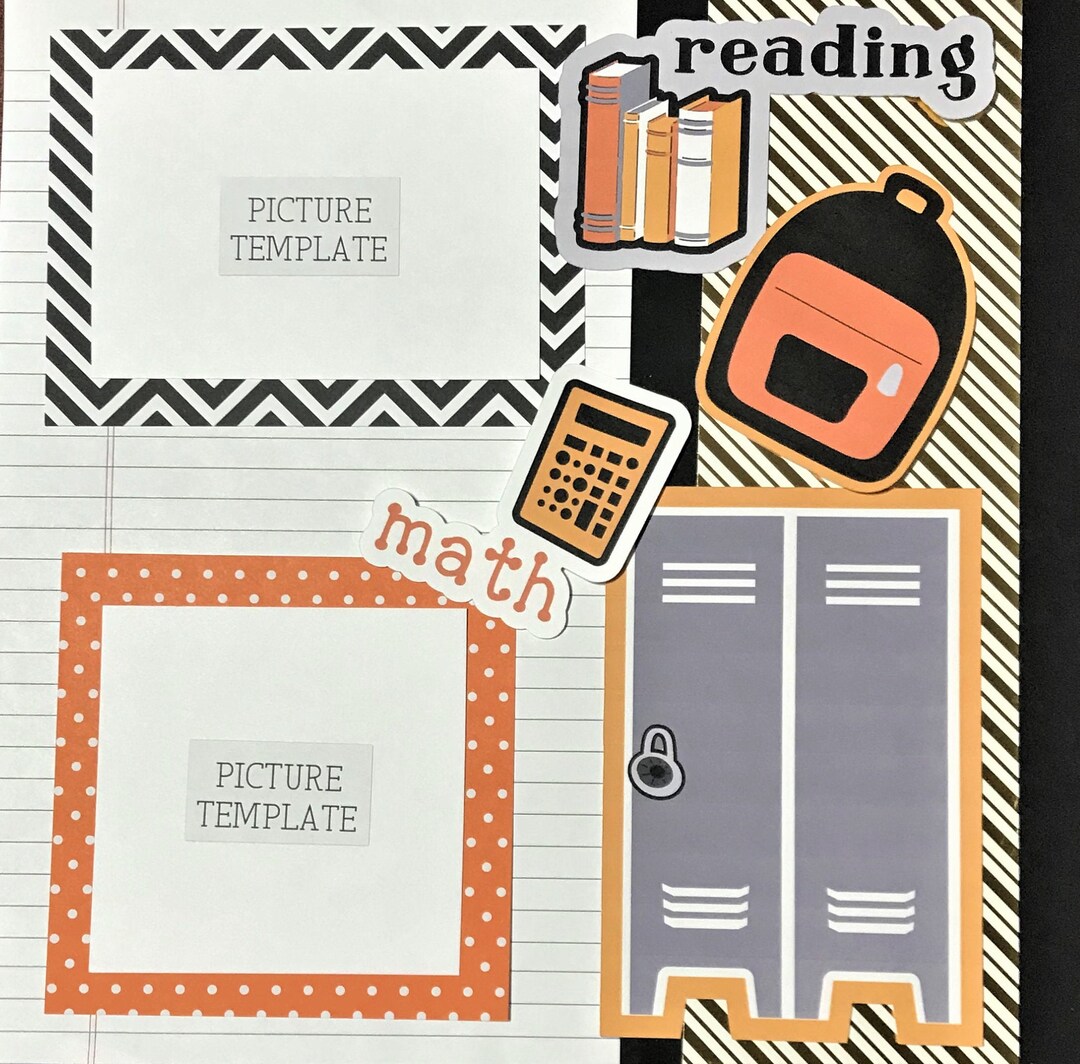 Senior Year Scrapbook Kit - Two (2) Page 12 X 12 Ready to Assemble High ...