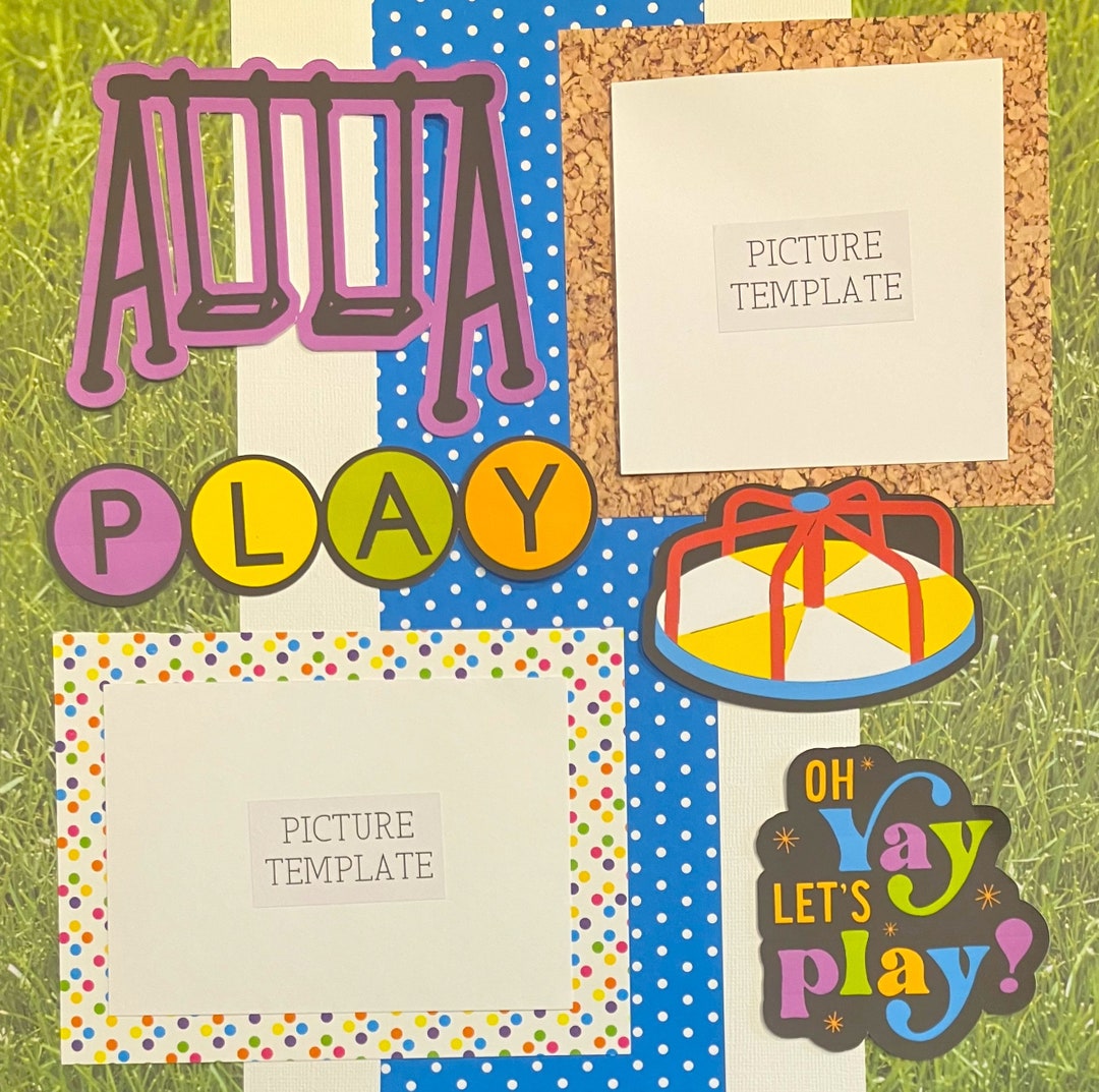 Playground Scrapbook Kit - Two (2) Page Ready to Assemble Playground ...