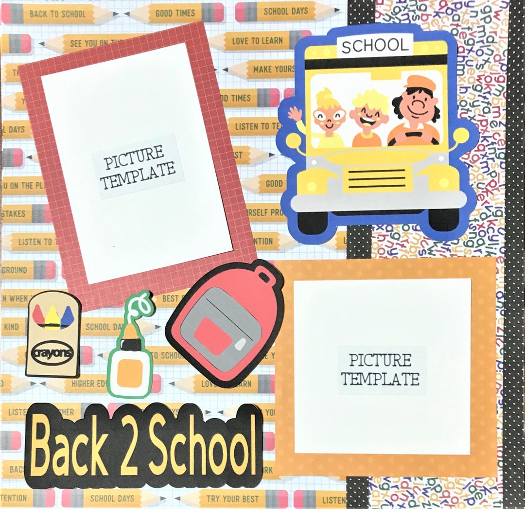 Back to Grade School Scrapbook Kit - Two (2) Page Ready to Assemble ...