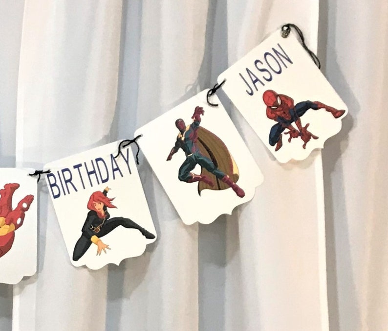Superhero Birthday Banner Personalized Superhero Banner | Etsy