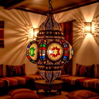 Handmade Moroccan Teardrop Pendant Light – Brass Pierced Hanging ...