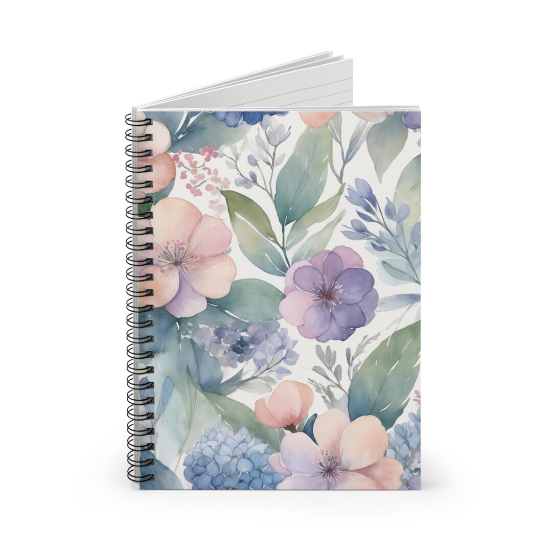 Floral Spiral Notebook - Perfect for Journaling, Note-taking, Creative ...
