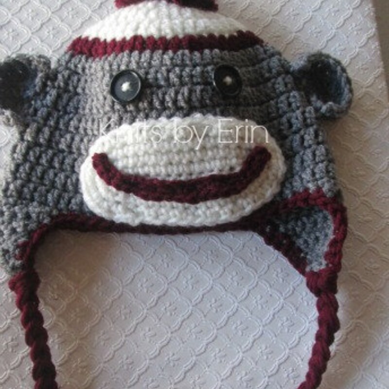 Grey Monkey Hat - Etsy