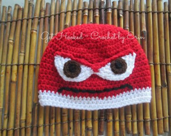 Anger Hat From Inside Out the Movie/ All Sizes Available - Etsy