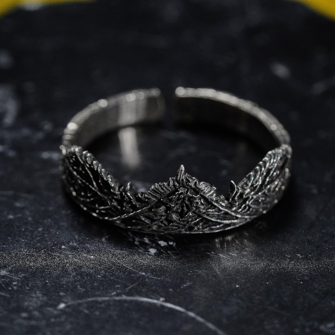 PREMIUM Wylder Nightreign Ring – Handmade 950 Silver Warrior Band ...