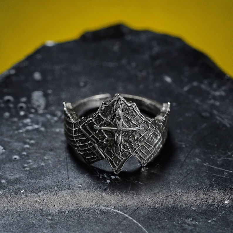 PREMIUM Wylder Nightreign Ring – Handmade 950 Silver Warrior Band ...