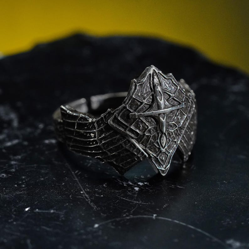 PREMIUM Wylder Nightreign Ring – Handmade 950 Silver Warrior Band ...