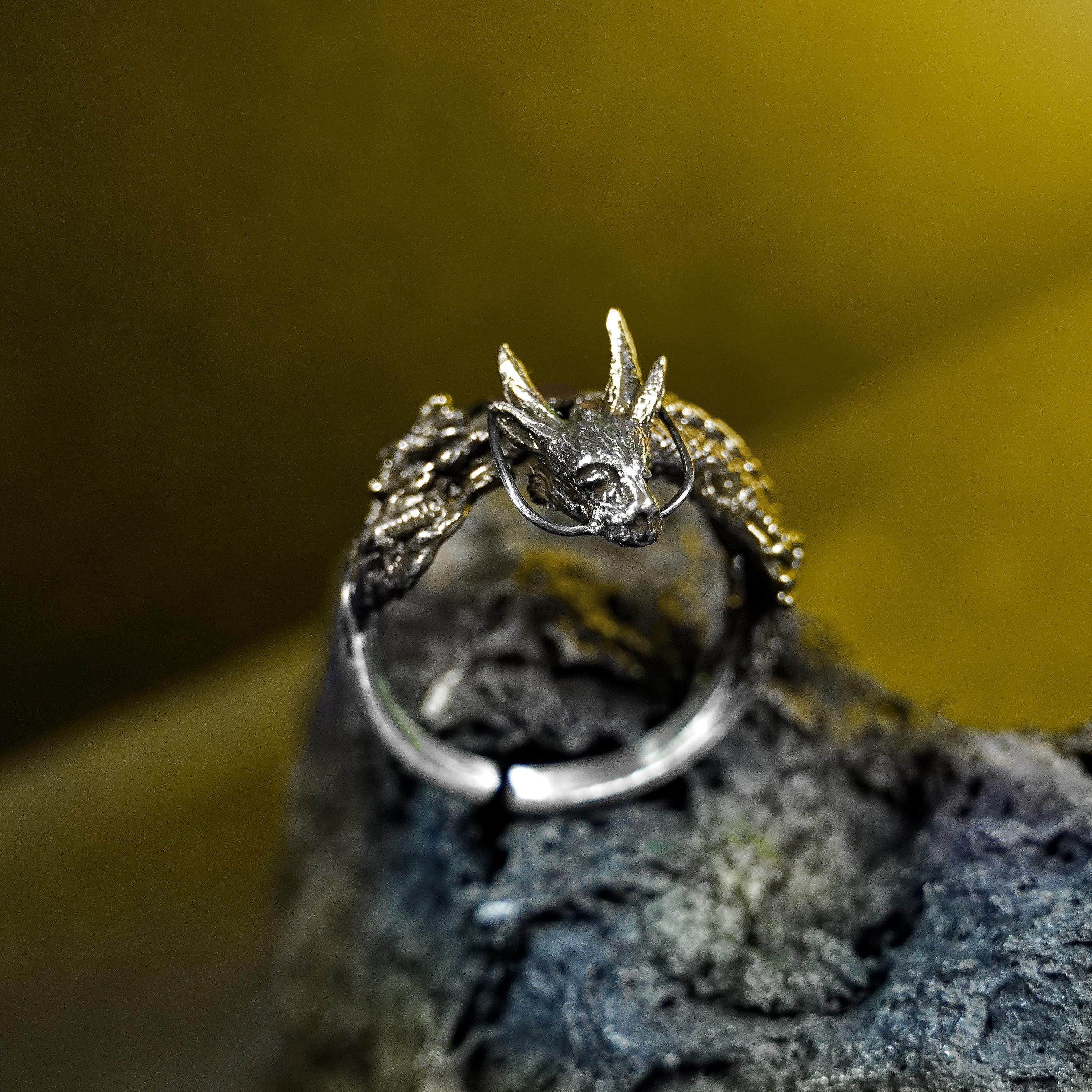 PREMIUM Dragon Ring, 950 Silver Jewelry, Handcrafted Dragon Ring ...