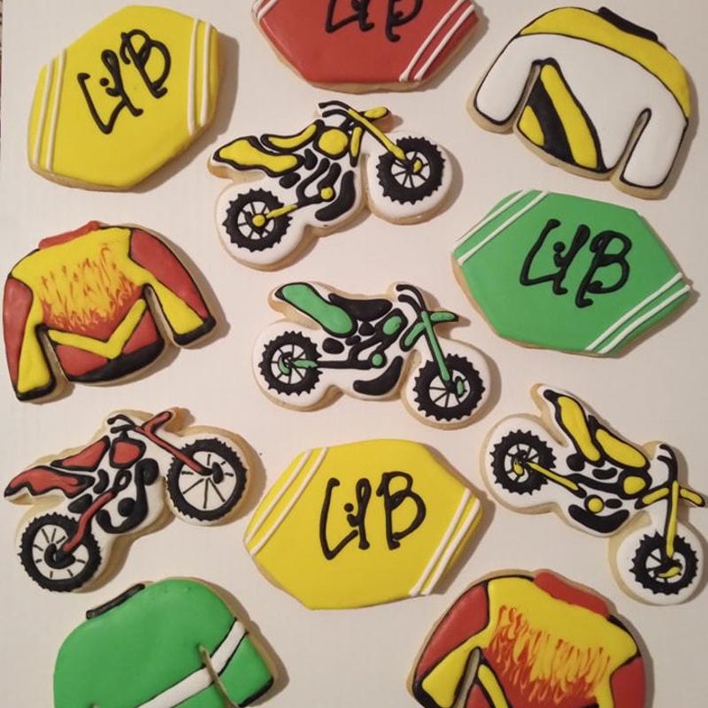Motorcycle Cookie - Etsy