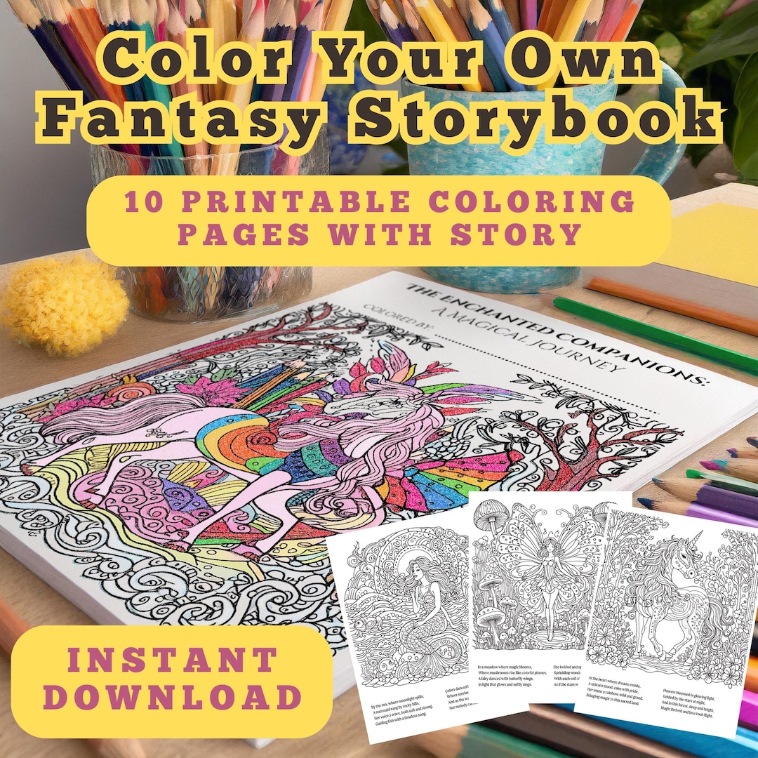 Magical Creatures Coloring Book | Printable & Downloadable | Color Your ...