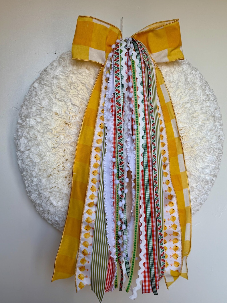 Easter Ribbon Set for Wreath: Easter Chicks Decor Bundle - Etsy
