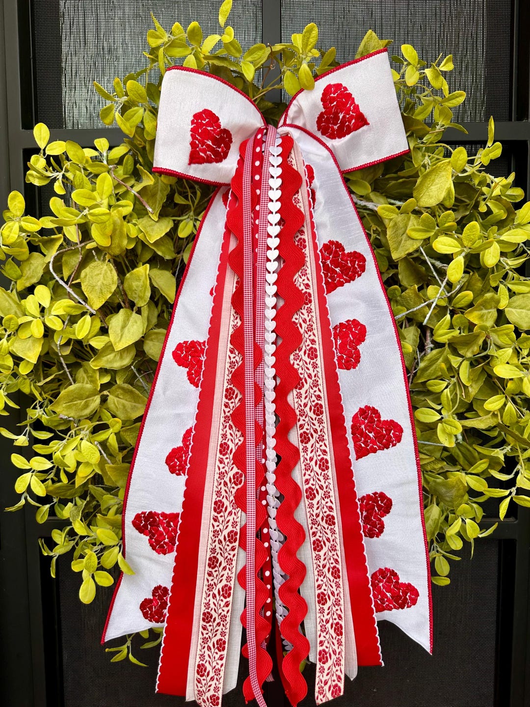 Restocked** Valentine Ribbon Set for Wreath: "heartstrings" Decor ...