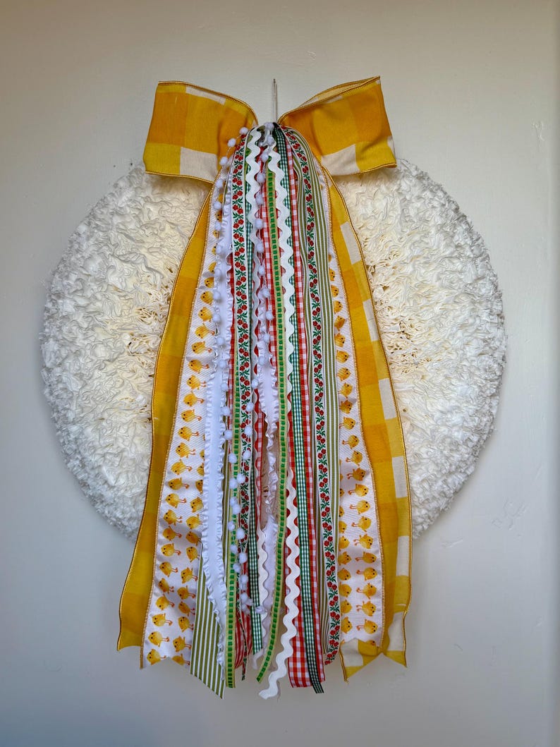 Easter Ribbon Set for Wreath: Easter Chicks Decor Bundle - Etsy
