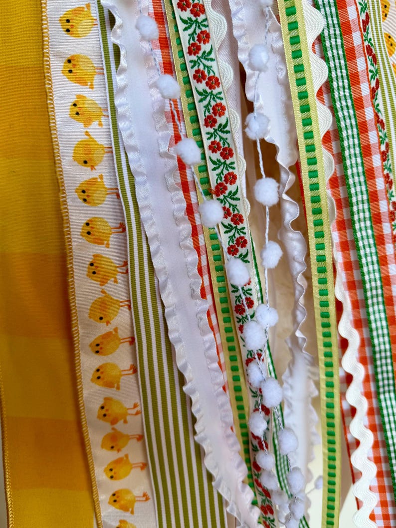 Easter Ribbon Set for Wreath: Easter Chicks Decor Bundle - Etsy