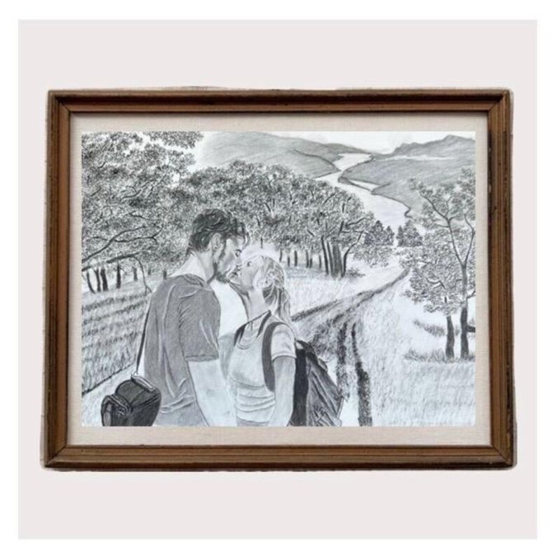 Romantic Couple Kissing Drawing | Charcoal Pencil Sketch | Intimate Art ...