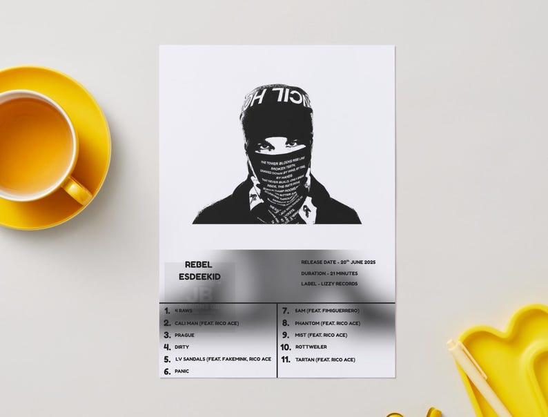 Rebel – Esdeekid Album Cover Art Print: Hip Hop Music Poster - Etsy ...